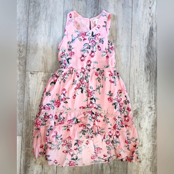 Knitworks | Dresses | Knitworks Girls Pink High Low Floral Dress | Poshmark